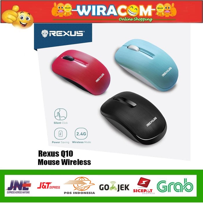 Jual Rexus Mouse Wireless Office Q10 Silent Click | Shopee Indonesia