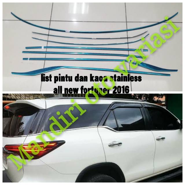 Jual LIST KACA KELILING LIS KACA PINTU ALL NEW FORTUNER 2016 | Shopee ...