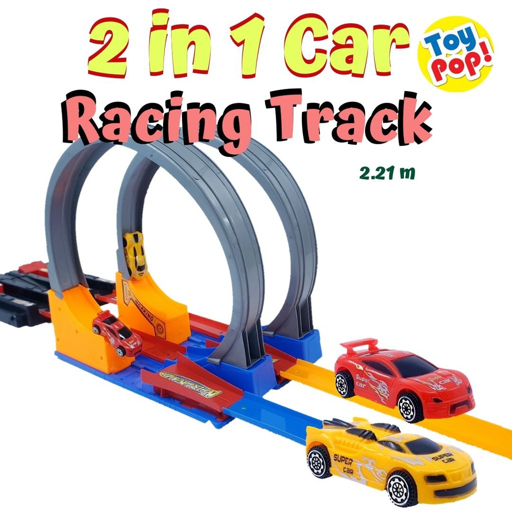 Jual Mainan anak laki-laki 2in1 Speed Car Racing Track mobil balap trek ...