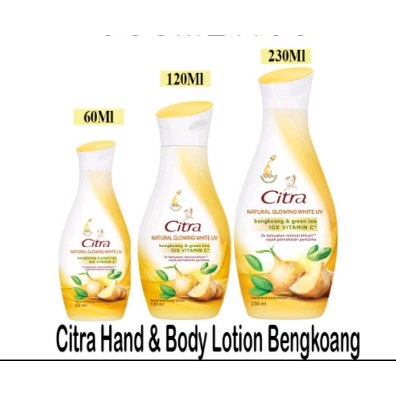Jual CITRA HBL bengkoang natural glow UV 60ml,120ml,230ml | Shopee ...