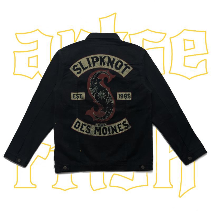 Jual SLIPKNOT DENIM JACKET, CUSTOM DENIM JACKET, HAND PAINTED | Shopee ...