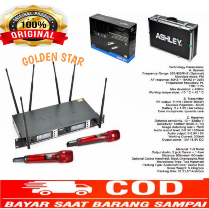 Jual Mic wireless Ashley PRO 1 ( Handheld) Original | Shopee Indonesia