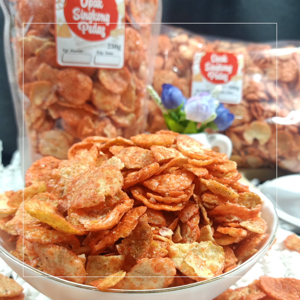 snack kiloan opak singkong pedas 250gram | jajanan jadul | makanan ...