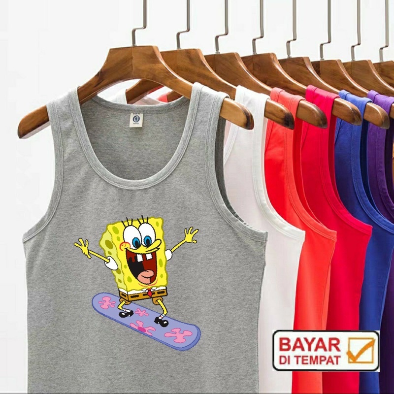 Jual Kaos Singlet SPONGEBOB Terbaru Baju Singlet Anak Tanpa Lengan ...