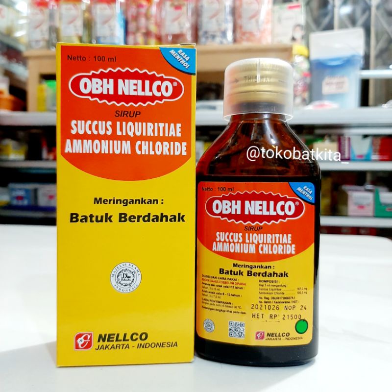 Jual [100ML] NELLCO OBH BERDAHAK / OBAT BATUK HITAM EKSPETORAN ...