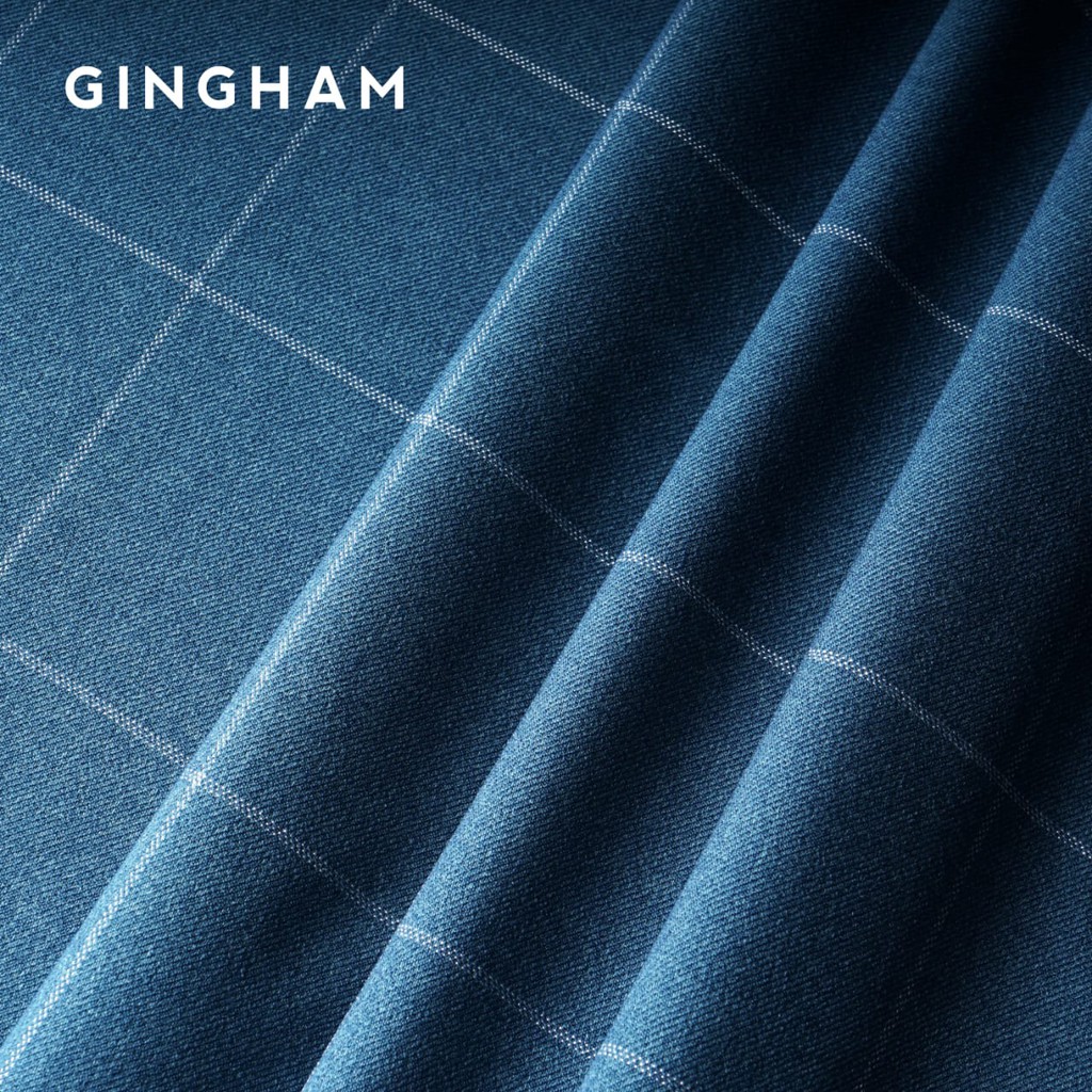 Jual KAIN BELLINI WOOL TOUCH - GINGHAM warna BLUE CORAL - Harga per ...