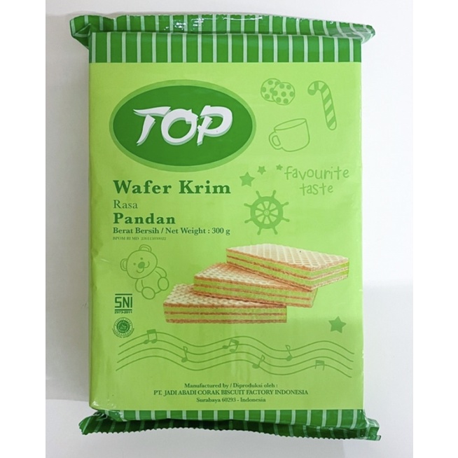 Jual TOP Wafer Cream Pandan 300gr | Shopee Indonesia