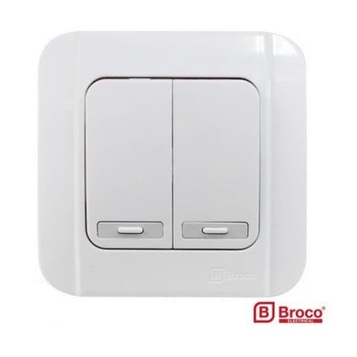 Jual Broco Galleo Saklar Seri Putih G162 (Double Switch Ganda) G162-55S ...