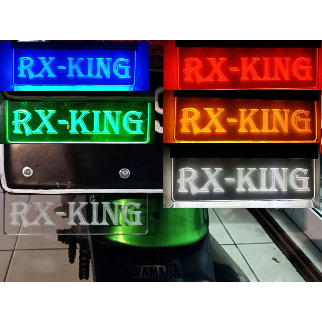 Jual PENENG LED AKRILIK LASER GRAFIR TULISAN RX KING NYALA | Shopee ...
