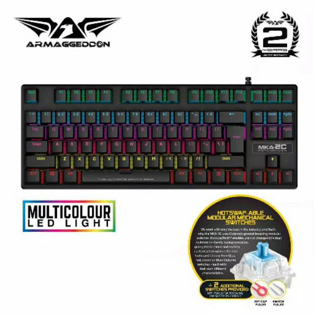 Jual KEYBOARD GAMING MECHANICAL ARMAGEDDON MKA 2C | Shopee Indonesia