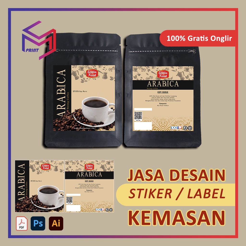 Jual Jasa Desain Stiker / Label Kemasan Indonesia|Shopee Indonesia