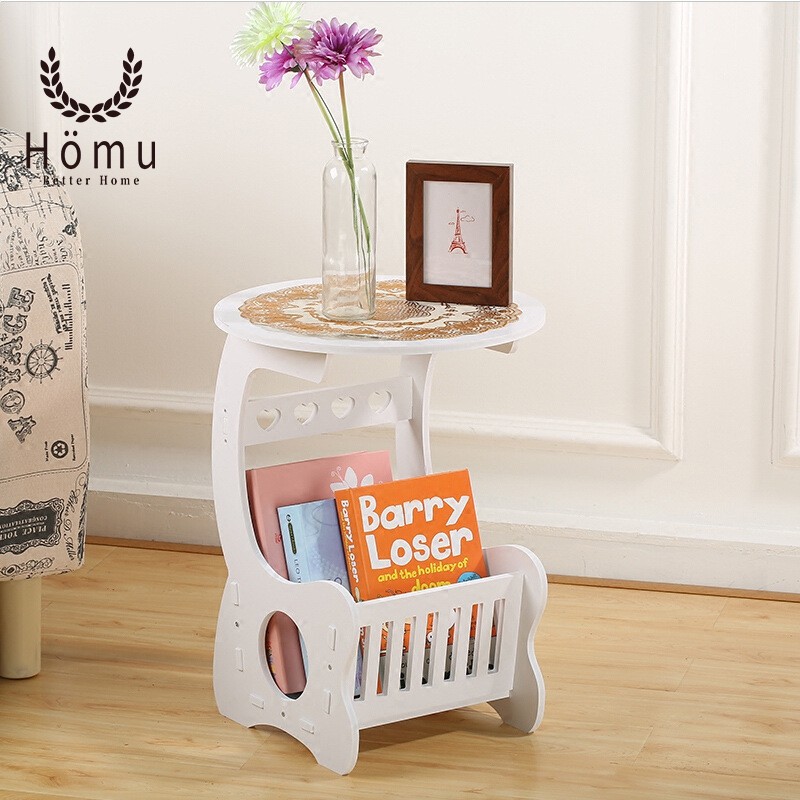 Jual Homu Rak Meja Kopi Rak Meja Buku Bulat Mini Rak Meja Sudut ...