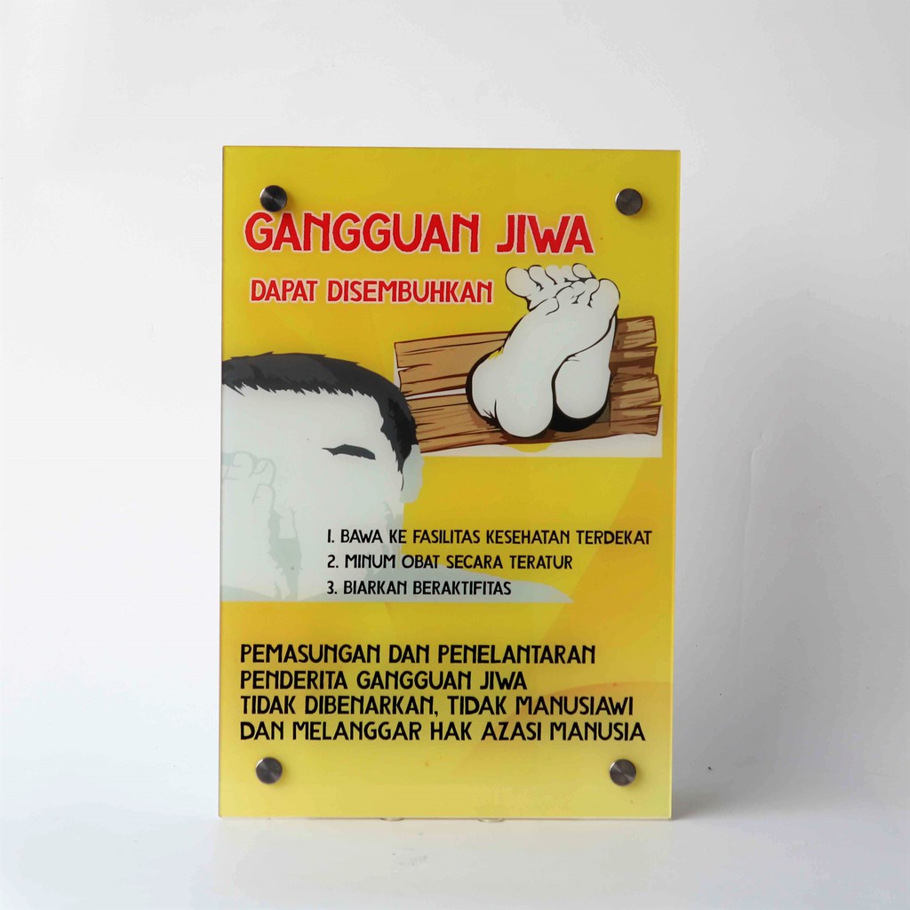 Jual Poster Akrilik Gangguan Jiwa, Poster Gangguan Jiwa, Poster ODGJ ...