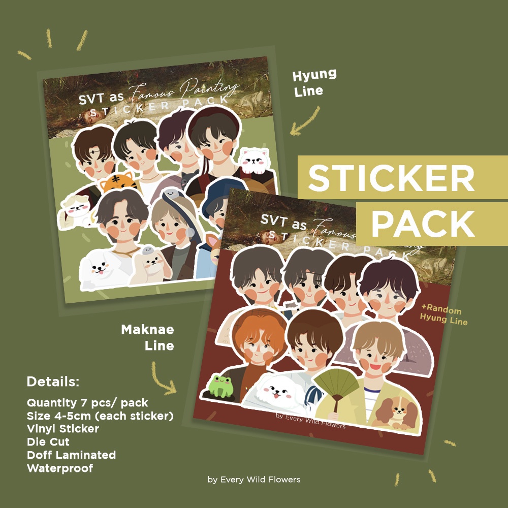Jual SEVENTEEN as Famous Painting Sticker Pack | EveryWildFlowers ...