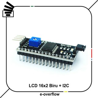 Jual Liquid Crystal Display LCD 16x2 1602 Biru With I2C IIC Indonesia ...