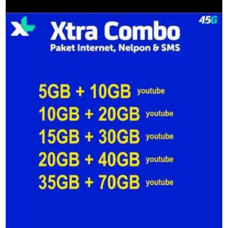 Jual PAKET XL XTRA COMBO / PAKET DATA XL MURAH 30hari/ bulanan | Shopee ...