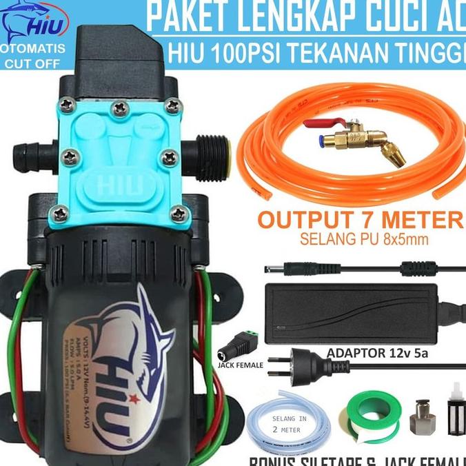 Jual Paket Pompa Cuci AC HIU lengkap Dengan Plastik Cuci AC 1PK selang ...