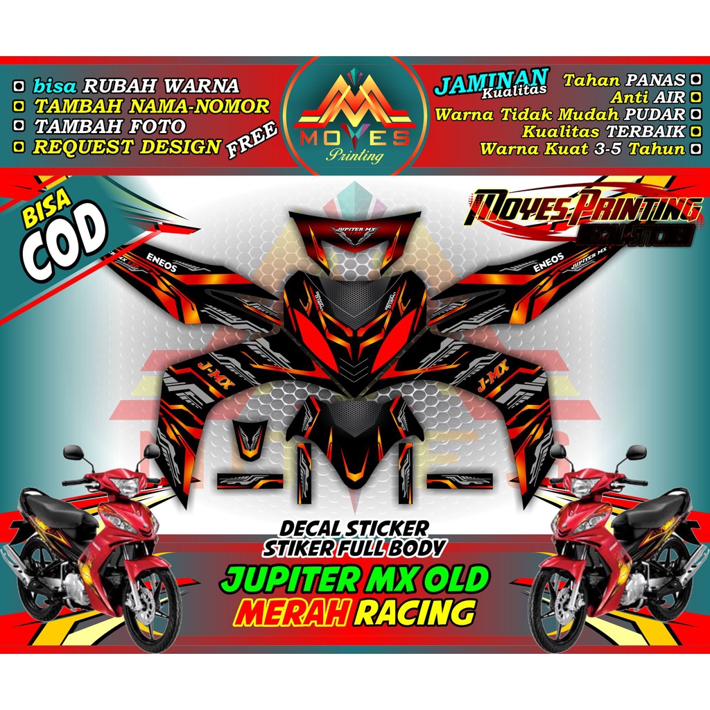 Jual COd Decal Mx Old Full Body Racing - Decal Full Body Motor Mx old ...