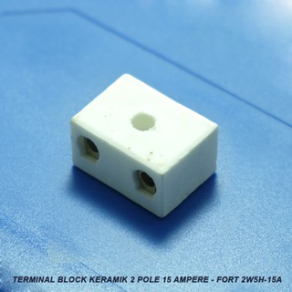 Jual Terminal Block Keramik 2 Pole 15 Ampere - FORT 2W5H-15A | Shopee ...