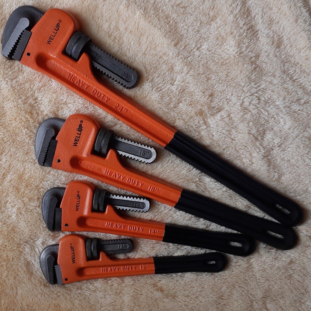 Jual kunci pipa ukuran panjang 12 inch gagang dilapisi karet | Shopee ...
