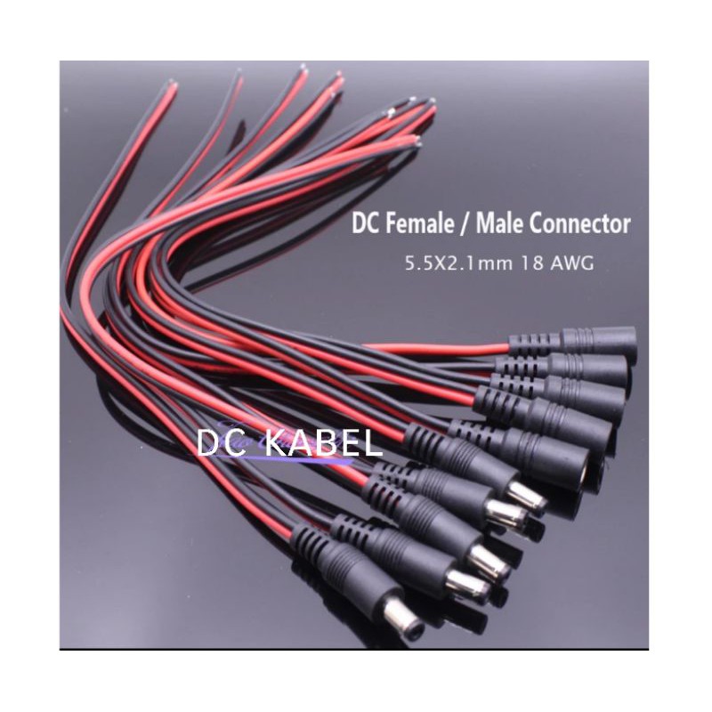 Jual Jack dc kabel female cctv kabel dc female cctv adaptor dc female ...