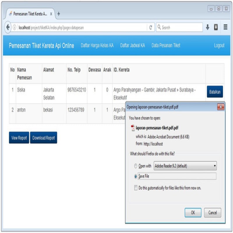 Jual Source Code Sistem Aplikasi Pemesanan Tiket Online PHP MySqli ...