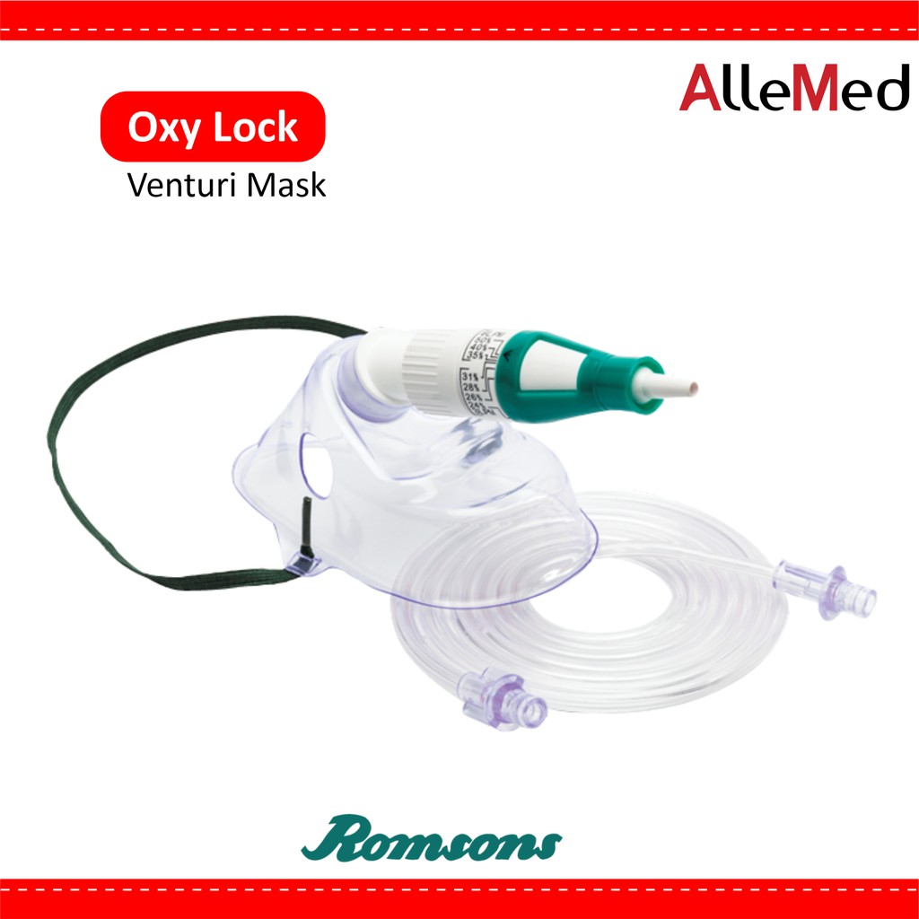 Jual Romsons Oxy Lock Mask With Variable Oxygen Delivery System Venturi ...