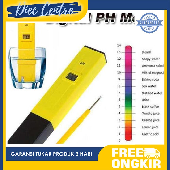 Jual Alat Ukur Uji PH Meter Tester Pen Air Minum/Akuarium - PH-2016 ...