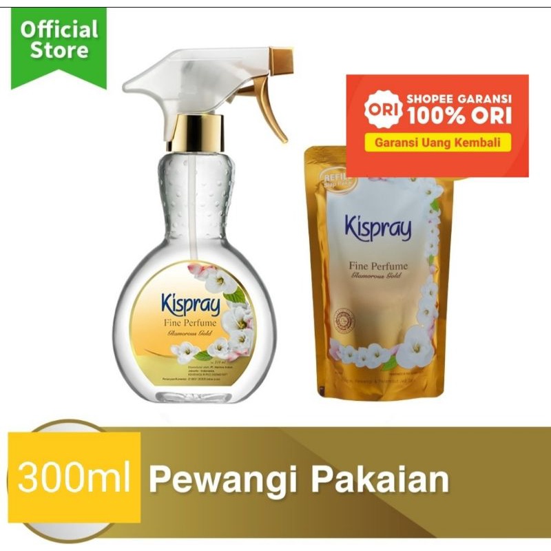 Jual kispray refill gold pouch parfum 300ml | Shopee Indonesia