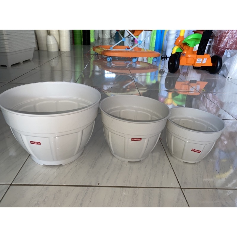 Jual Pot Bulat Pacific Putih | Shopee Indonesia