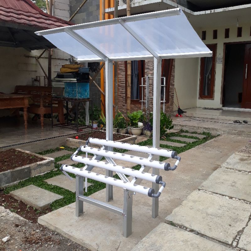 Jual Modul Kit Instalasi Hidroponik Set 2 Dim + Rangka Atap UV | Shopee ...