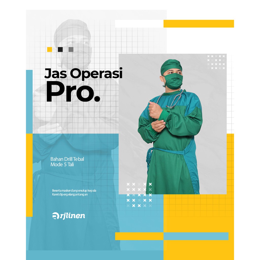 Jual Baju Operasi Pro / Seragam Operasi / Jas Operasi /Jubah Operasi ...