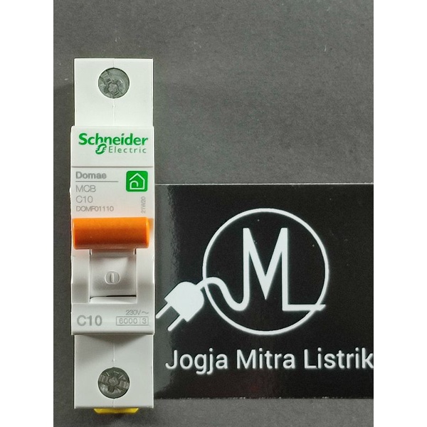 Jual MCB DOMAE SCHNEIDER 1 PHASE 10A ORIGINAL ASLI | Shopee Indonesia