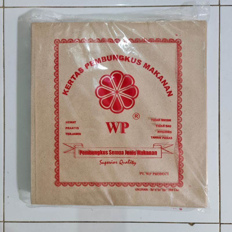 Jual Kertas Pembungkus Makanan WP 30 x 30 cm - 250 lb - Merah | Shopee ...