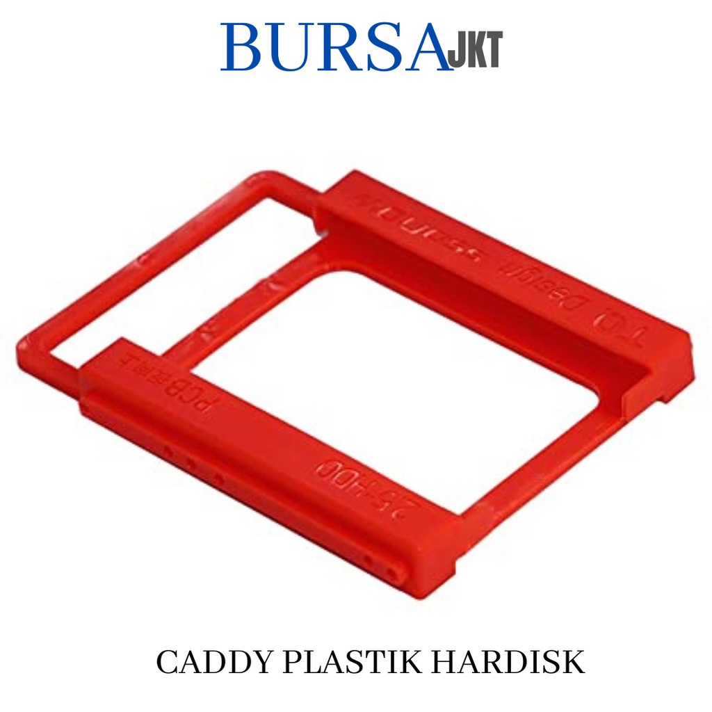 Jual ADAPTER SSD HARDISK HDD CADDY PLASTIK MERAH 2.5 - 3,5 " INCH ...
