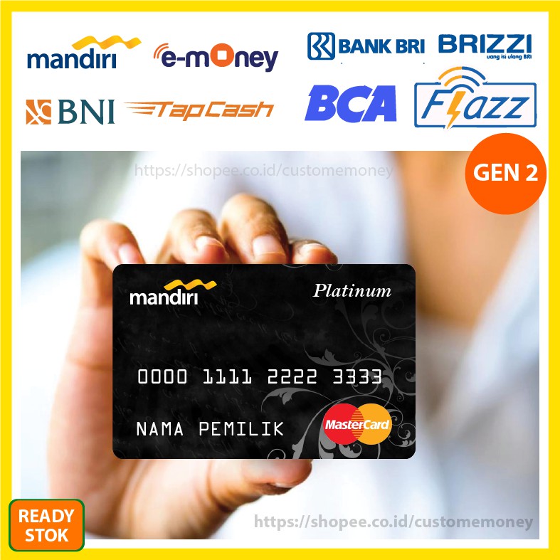 Jual KARTU EMONEY DESIGN KARTU MASTER ETOLL E-MONEY MANDIRI FLAZZ BCA ...