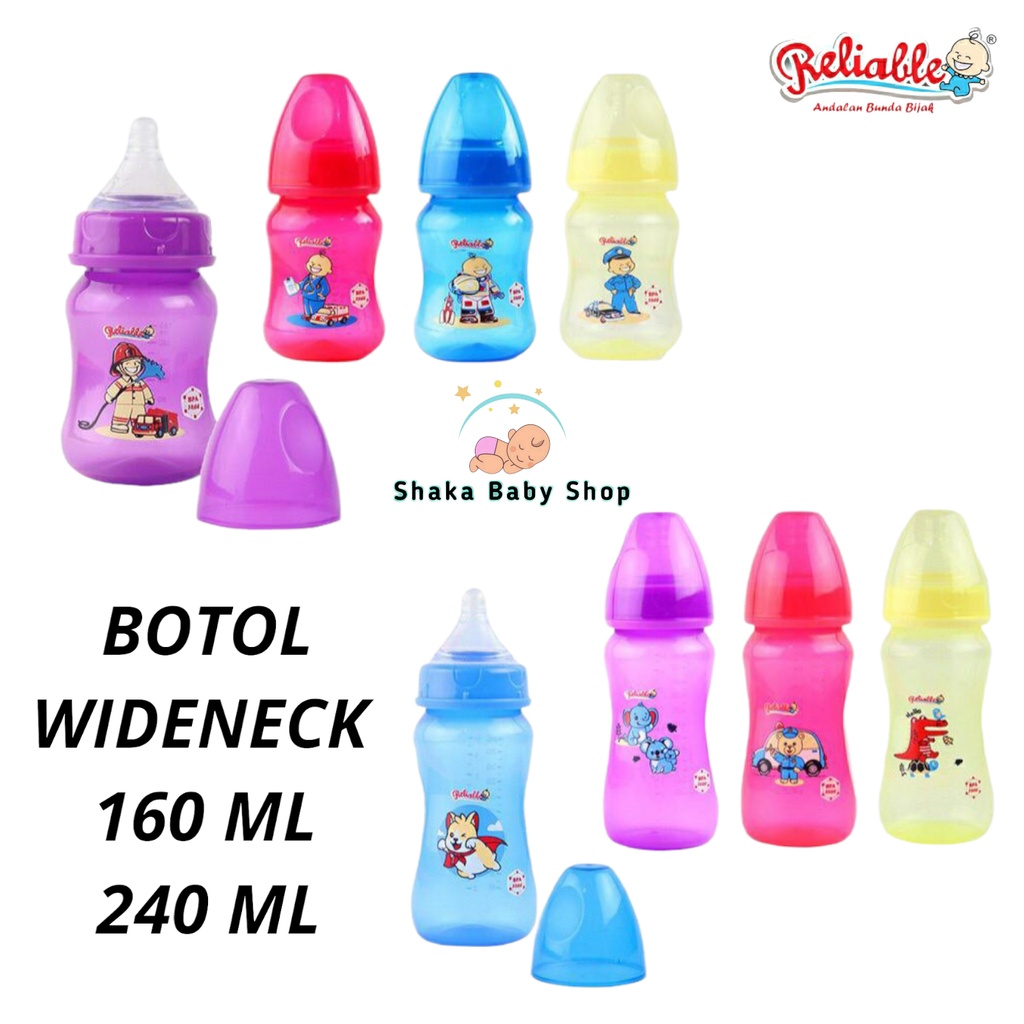 Jual RELIABLE Botol Susu WIDE NECK / Dot Susu Warna WIDENECK BOTTLE ...