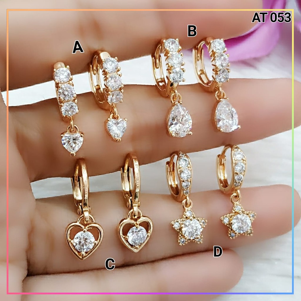 Anting xuping anting dewasa permata cantik AT 053 perhiasan lapis emas ... Anting xuping anting dewasa permata cantik AT 053 perhiasan lapis emas ...