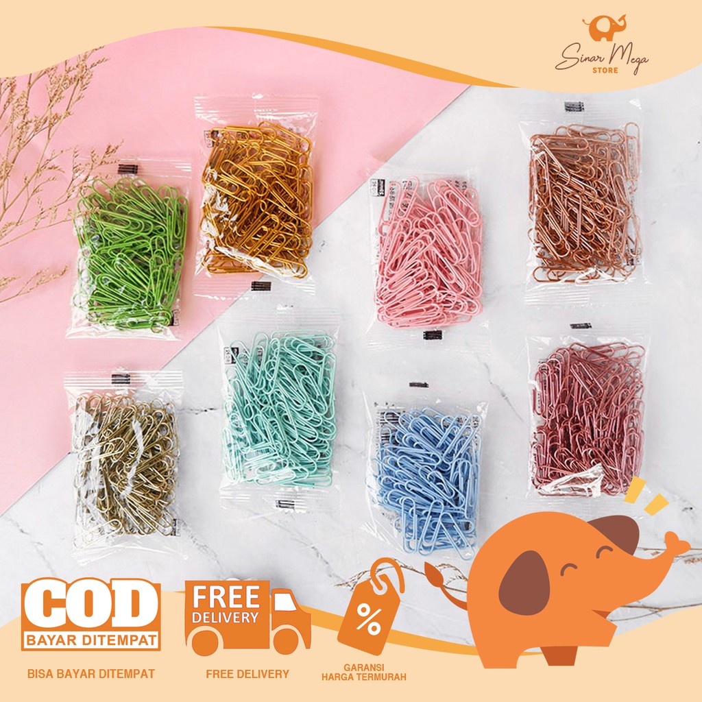 Jual Color Sprinkle Paper Clip Pack / Klip Penjepit Kertas Warna Warni ...