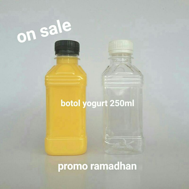 Jual Kemasan kekinian Botol YOGURT 250ml 100 pcs | Shopee Indonesia