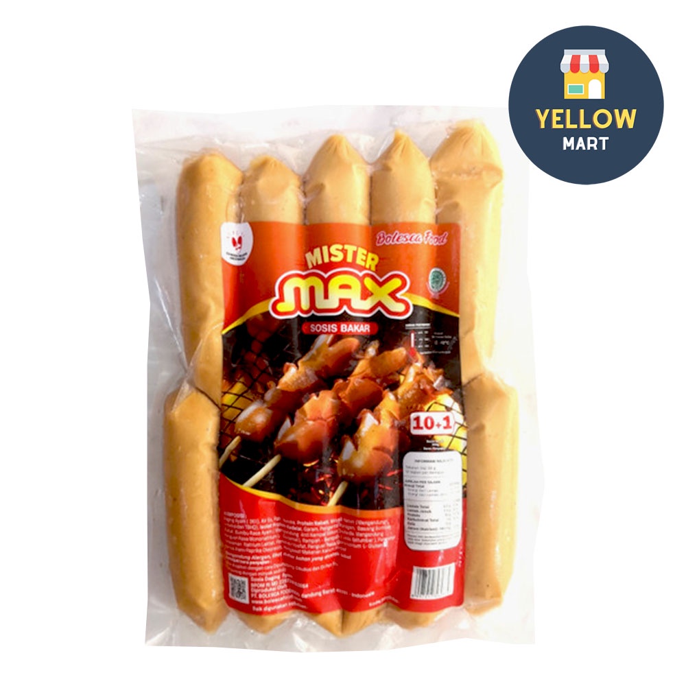Jual Mister Max Sosbak Sosis Sapi Bakar Isi 11pcs 500 Gram (FROZEN FOOD ...