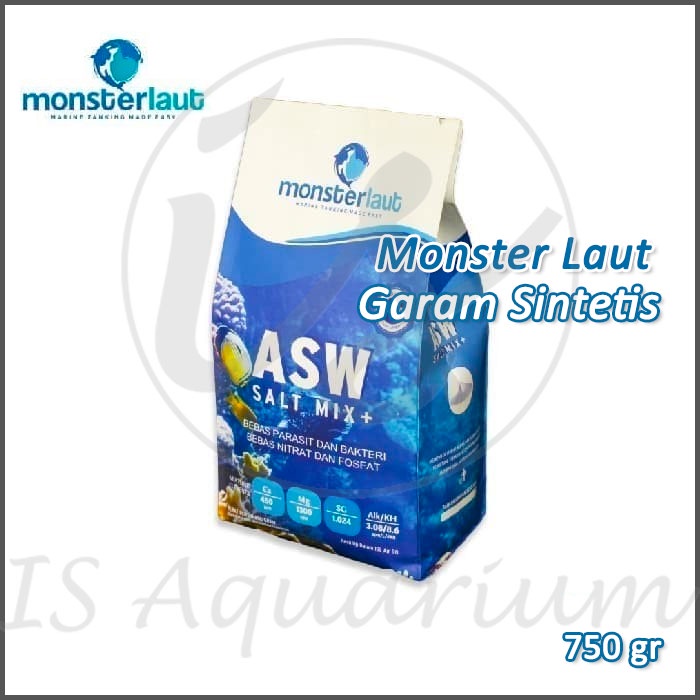 Jual Monster Laut Salt Mix Garam Laut ASW Reef 750gr Sintetis Sea Salt ...