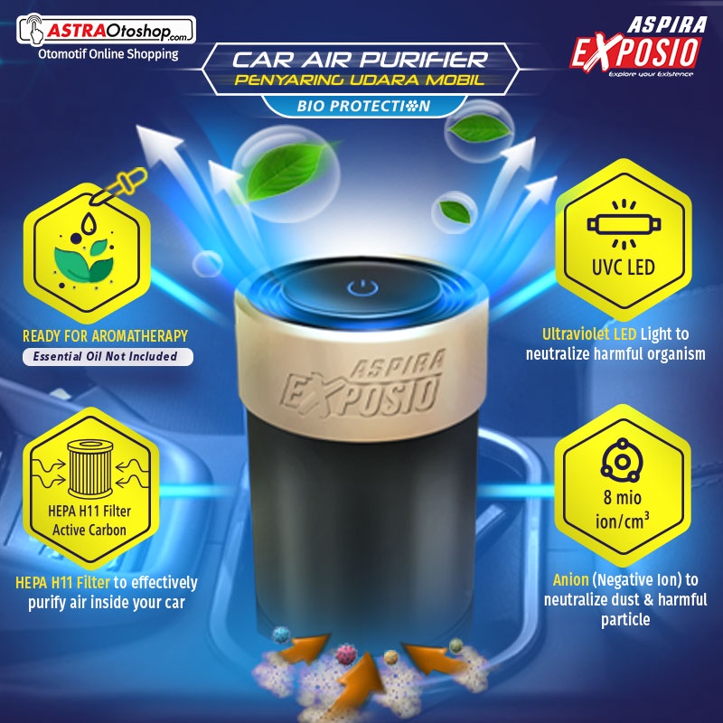 Jual Car Air Purifier Aspira Exposio warna Beige (Cream) | Shopee Indonesia