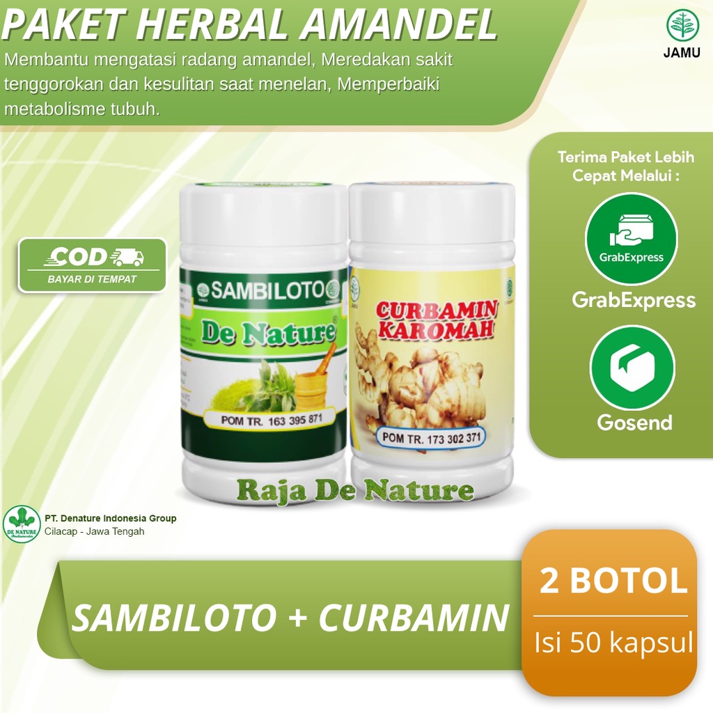 Jual Sambiloto Curbamin Raja De Nature - Obat Amandel Bengkak Anak Dan ...