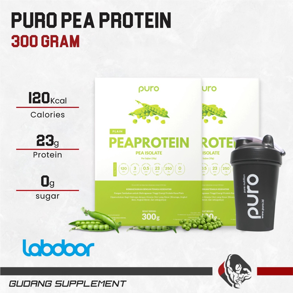 Jual Puro Pea Protein 300 Gram Whey Protein Pea | Shopee Indonesia