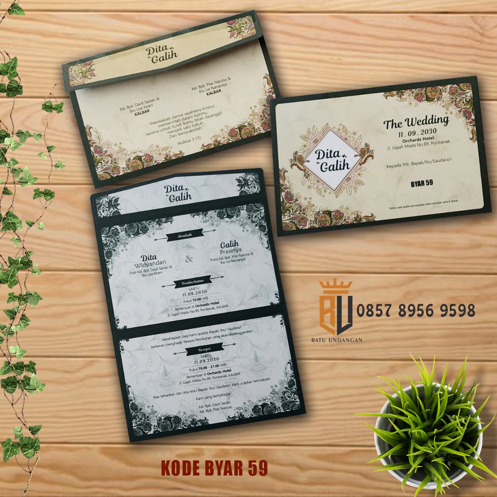 Jual UNDANGAN PERNIKAHAN MURAH UNIK ELEGAN - UNDANGAN NIKAH BLANGKO ...