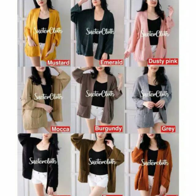 Jual Cardigan oversize // cardigan wanita // cardigan murah cewe ...