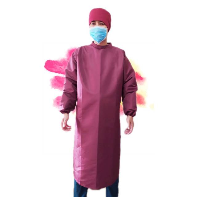 Taslan anti air Gown apron baju apd baju medis waterproof | Shopee ...