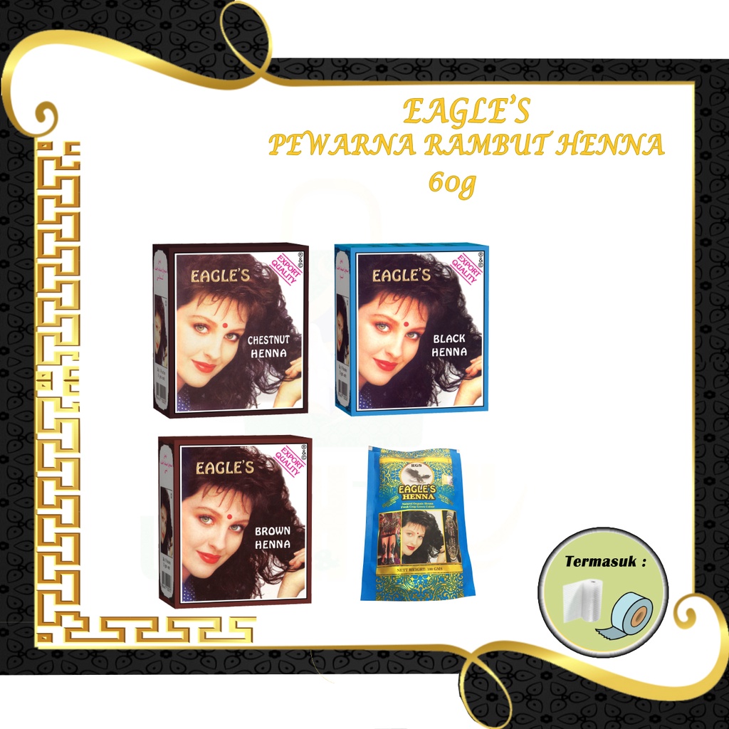 Jual Pewarna Rambut Eagles Henna Hair Dyes Box isi 6pcs - Warna ...