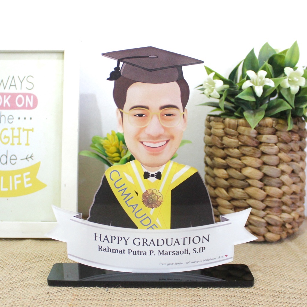 Jual Plakat Wisuda / Medium 17x18cm / Hadiah Wisuda / Plakat Graduation ...